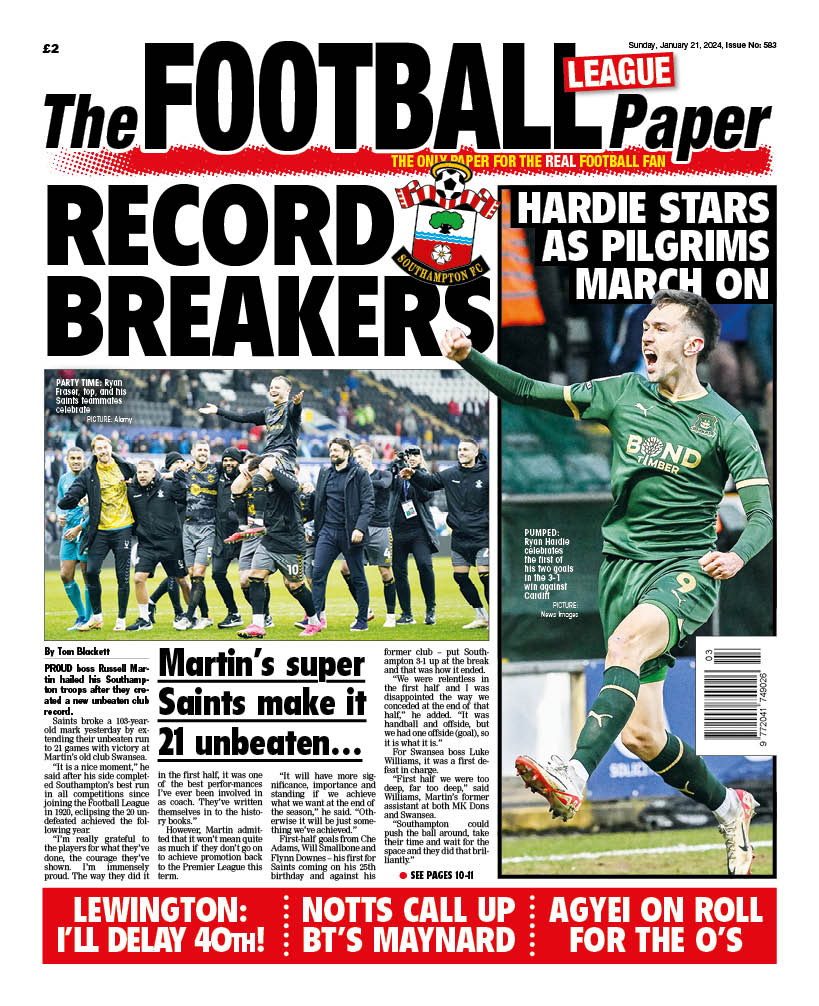 THIS WEEK’S FIXTURES - The League Paper